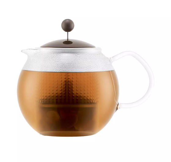 BODUM ASSAM TEA PRESS W GLASS HANDLE BLK LID 1L – Cois na hAbhann